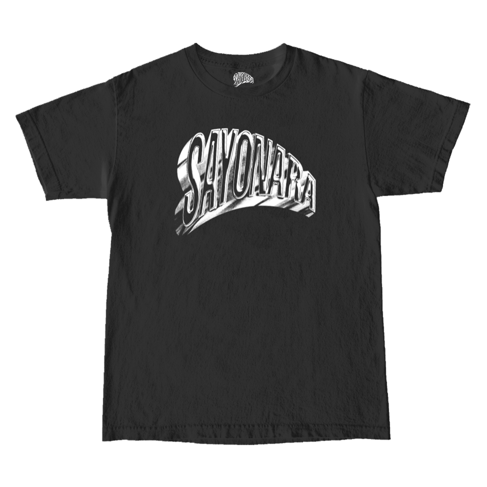 Sayonara Logo Metalico Camiseta Negra - Universal Music Colombia Store